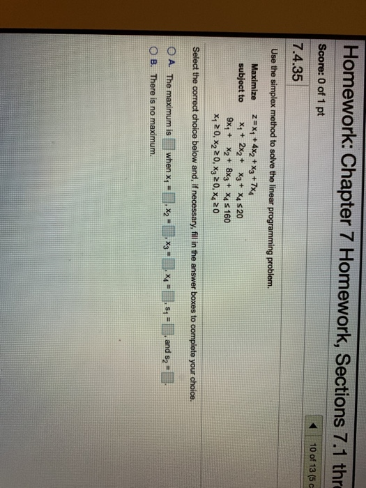 Solved 7.1 through 7.5 Math 1324 Mini Session 2018-2019 | Chegg.com