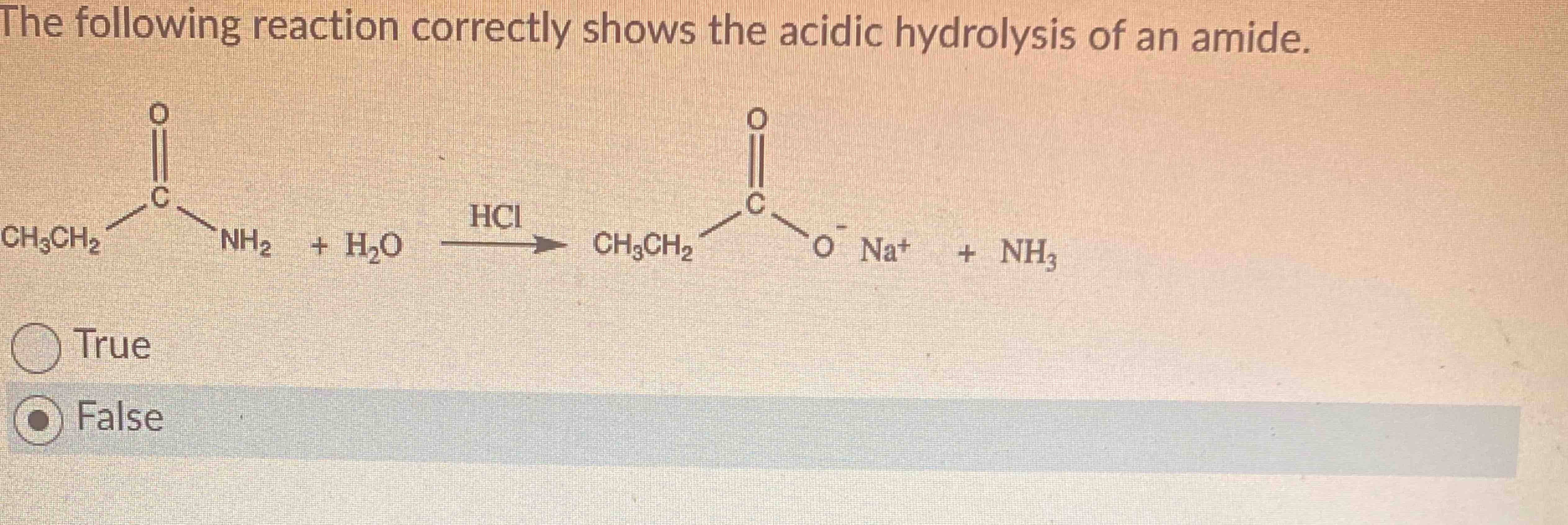 Solved The following reaction correctly shows the acidic | Chegg.com