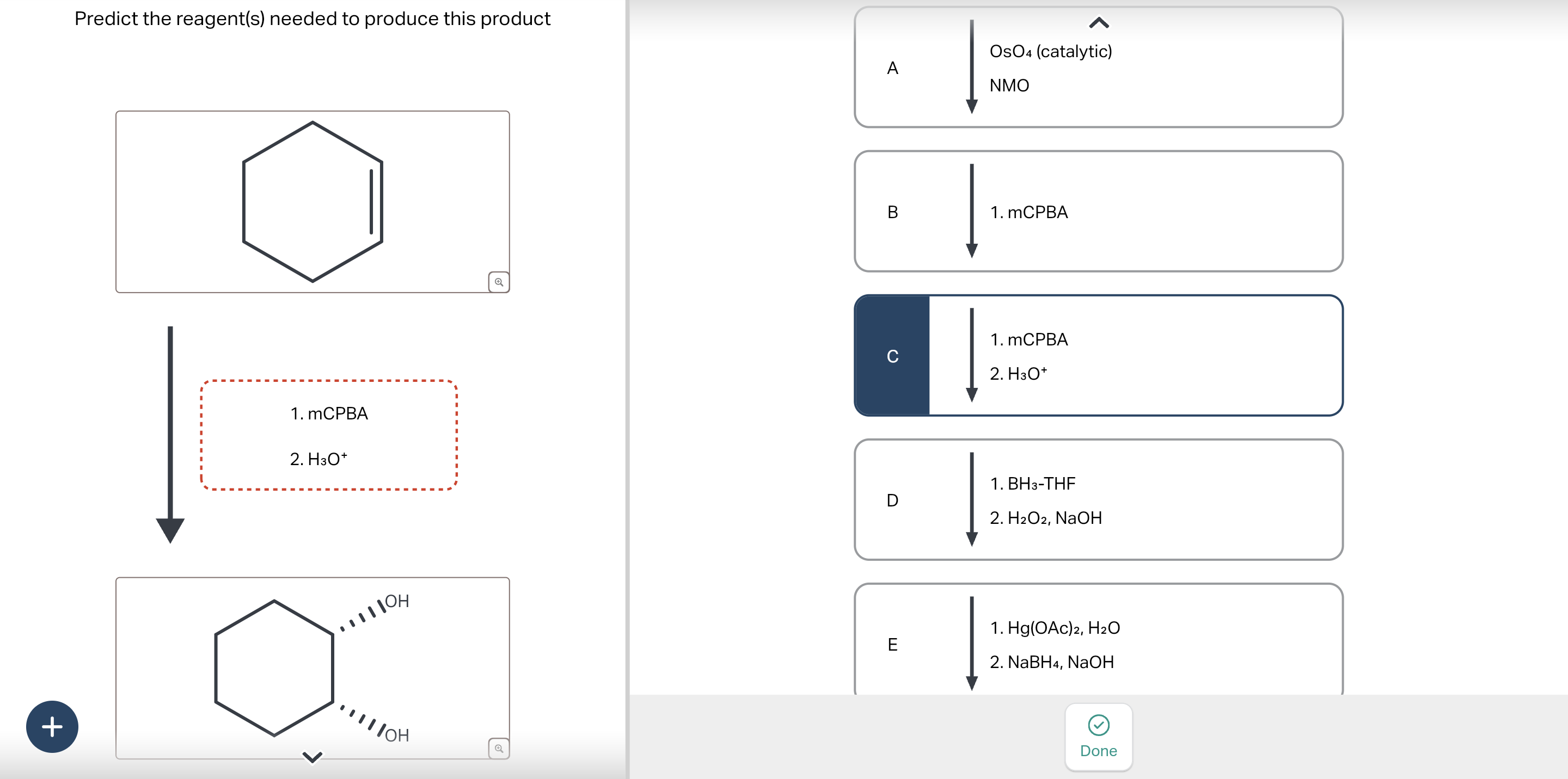 Solved Predict the reagent(s) ﻿needed to ﻿produce this | Chegg.com
