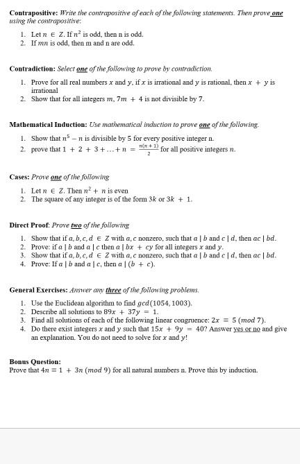 Solved Contrapositive: Write the contrapositive of each of | Chegg.com