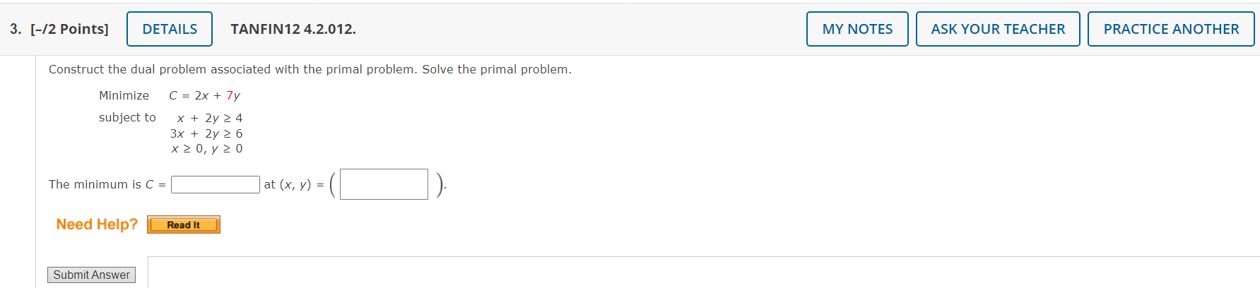 Solved Construct The Dual Problem Associated With The Primal