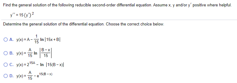 Solved Find the general solution of the following reducible | Chegg.com