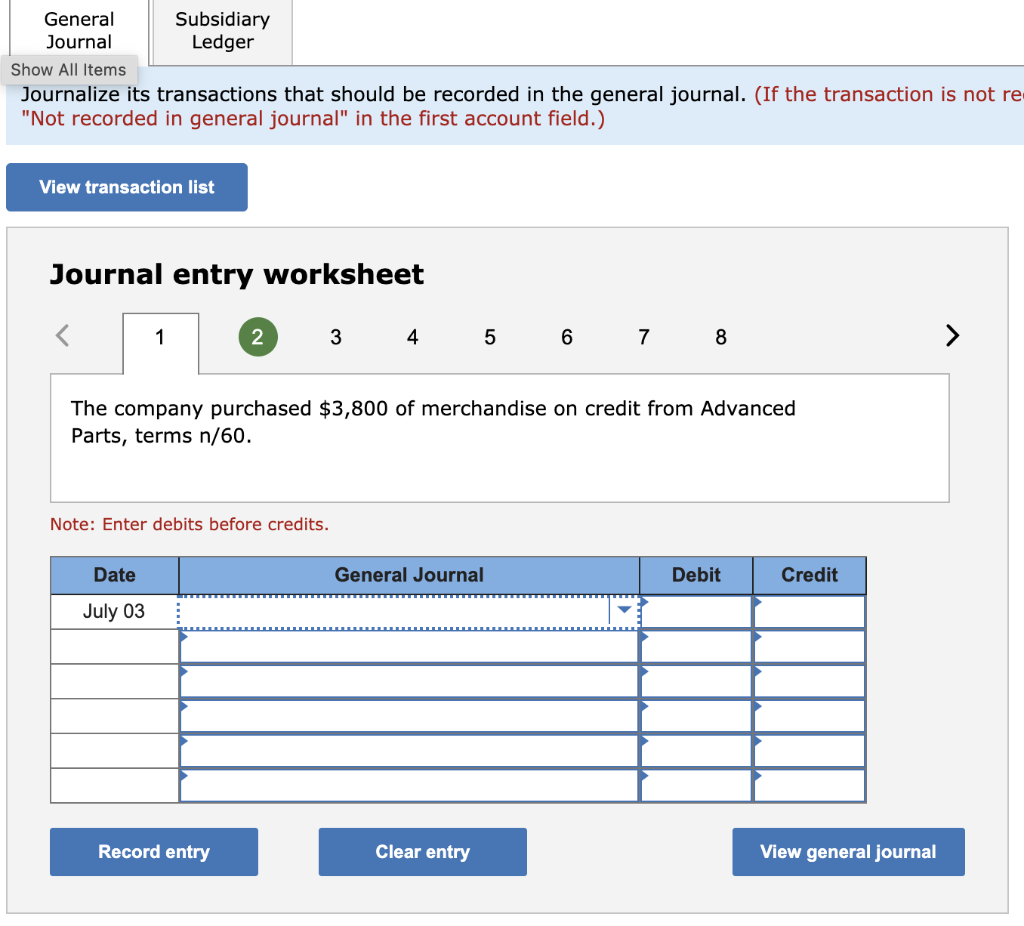 Solved Exercise 7 9 Algo Entries In General Journal LO P1 Chegg