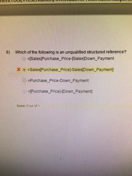 Solved Which of the following is an unqualified structured | Chegg.com