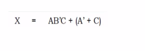 Solved X=AB′C+(A′+C) | Chegg.com