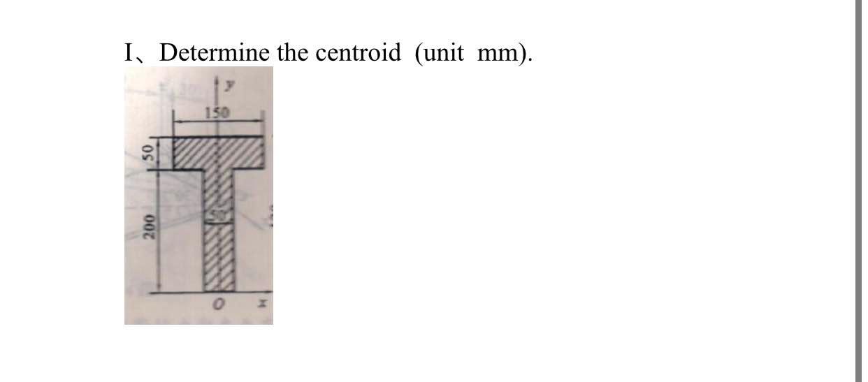 Solved I, Determine the centroid (unit mm). OS 200 | Chegg.com