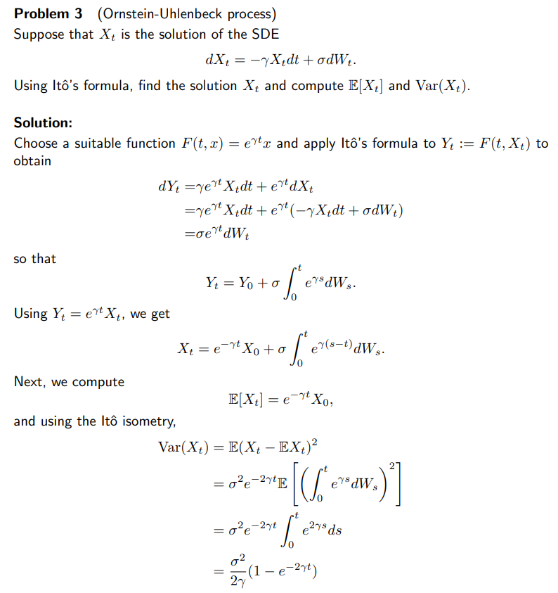 Solved Let St be a security price and suppose that Xt=ln(St) | Chegg.com