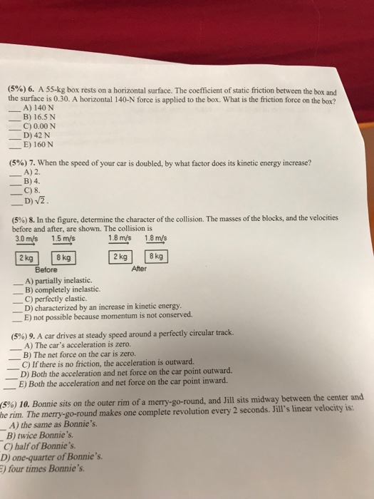 Solved (5%16. A 55-kg box rests on a horizontal surface. The | Chegg.com