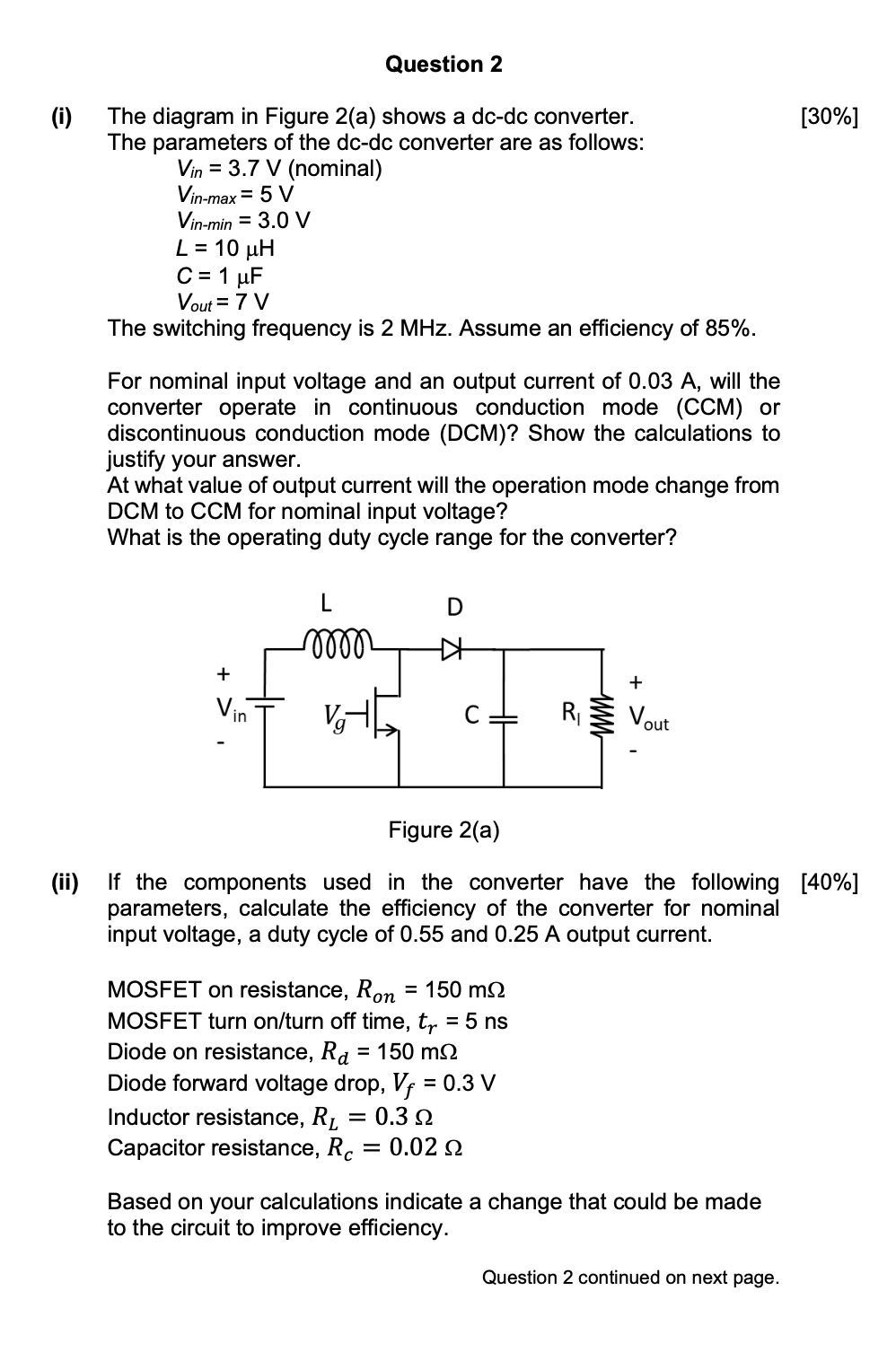 Solved Question 2(i) ﻿The diagram in ﻿Figure 2(a) ﻿shows | Chegg.com