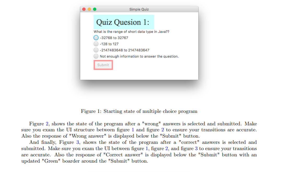 Solved Simple Quiz Quiz Quesion 1: What is the range of | Chegg.com