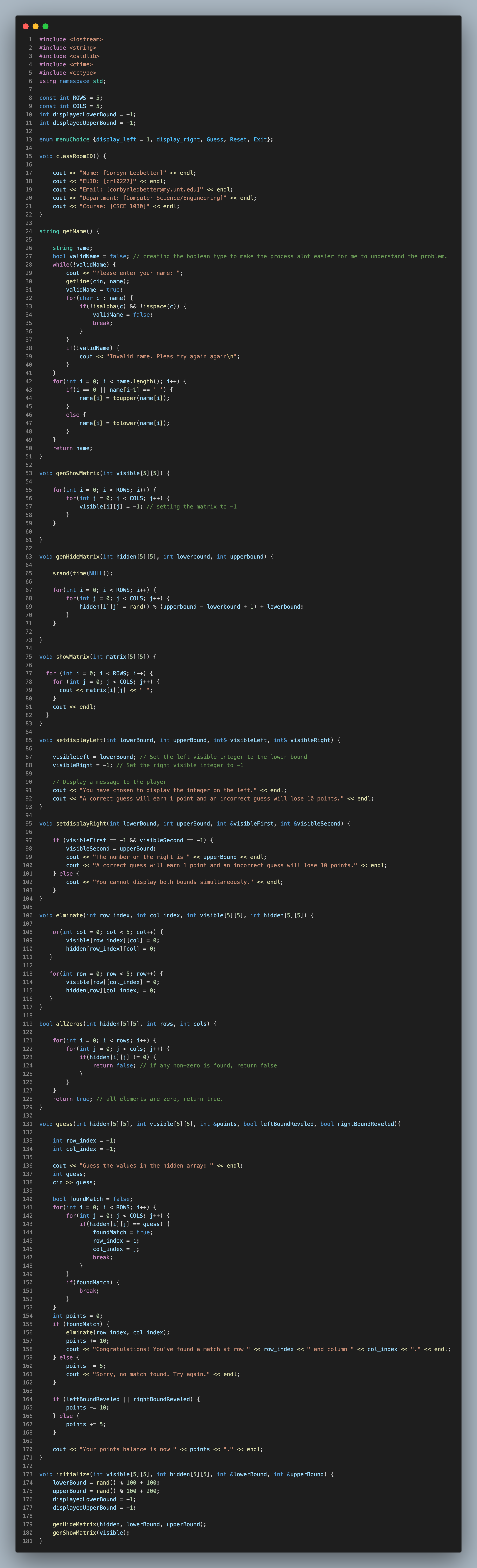 Declare A Global Enumeration Constant With Values