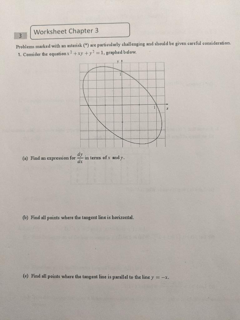 Solved Worksheet Chapter 3 Problems marked with an asterisk | Chegg.com