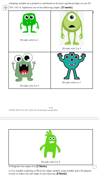 Adopting suitable Java primitives and based on the | Chegg.com