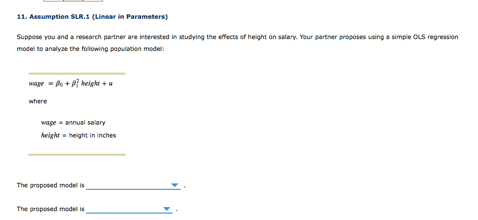 Solved *** First drop down is either linear OR nonlinear in | Chegg.com