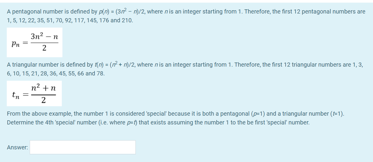 Solved A pentagonal number is defined by p(n) = (3n? – n)/2, | Chegg.com