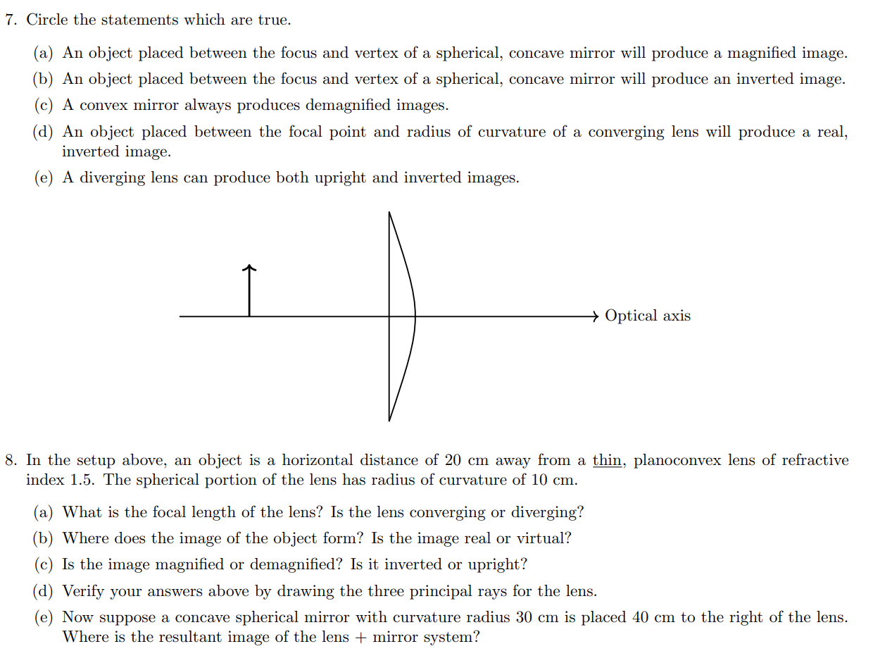 Solved 7. Circle the statements which are true. (a) An | Chegg.com