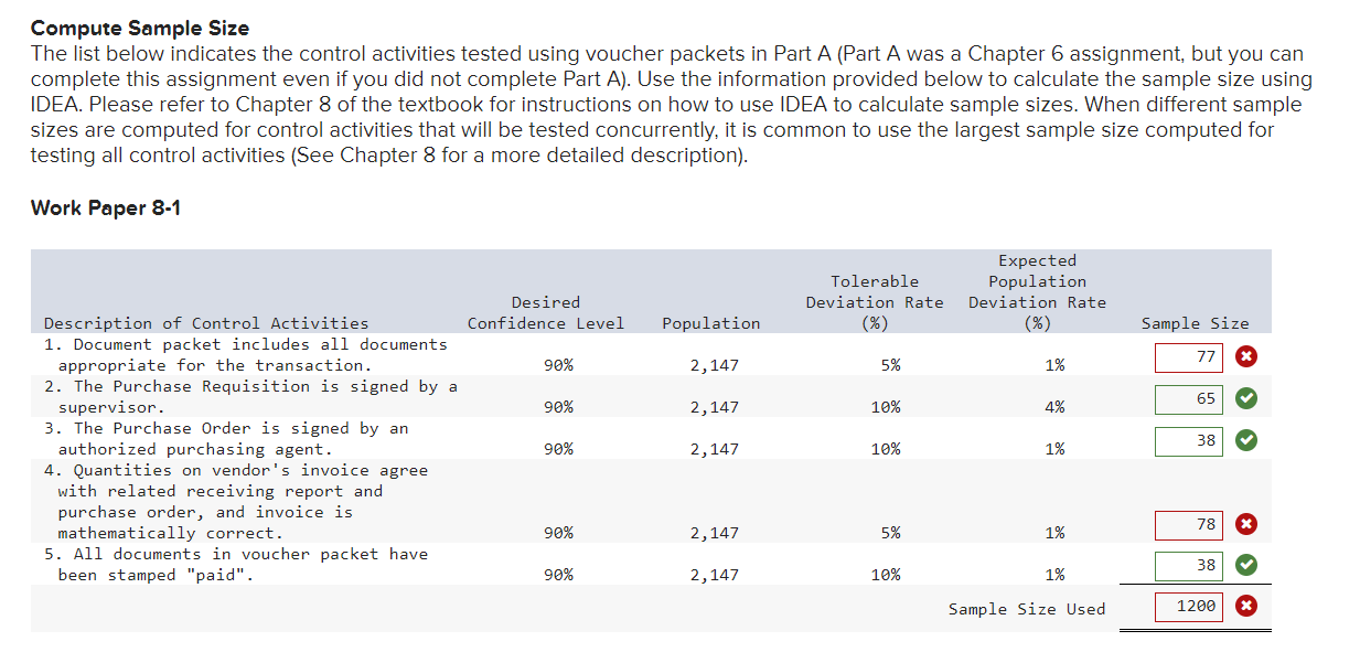 Solved Compute Sample Size The list below indicates the | Chegg.com