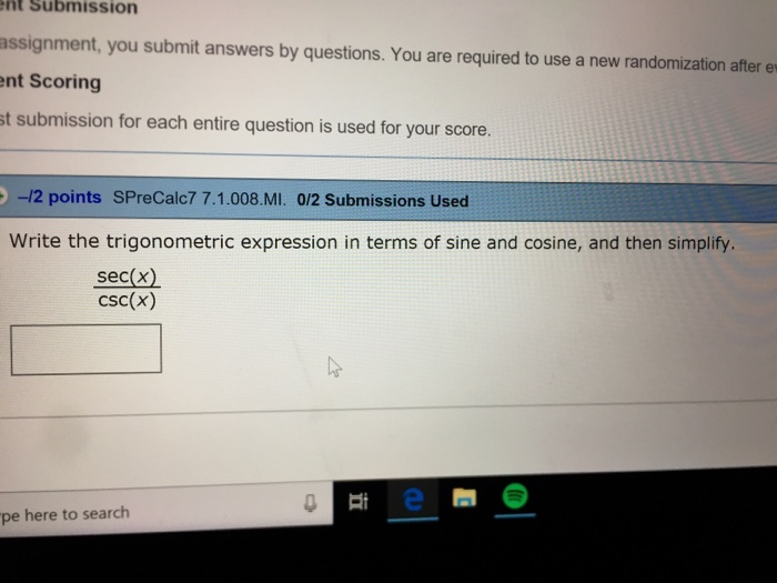 Solved nt Submission assignment, you submit answers by | Chegg.com