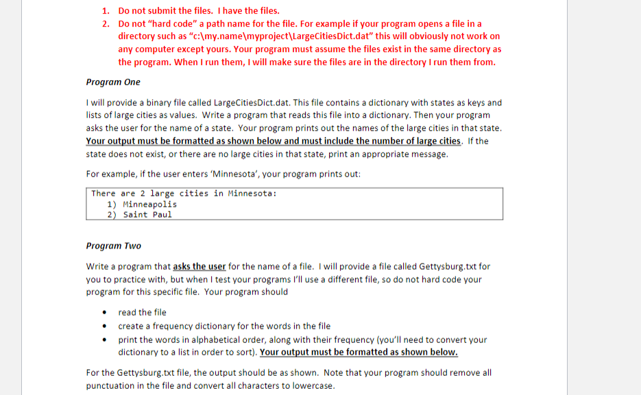 Solved 1. Do not submit the files. I have the files. 2. Do | Chegg.com