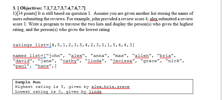 Solved 3. [ Objectives: 7.1,7.2,7-3,7.4,7.6,7.7] 1)[34 | Chegg.com