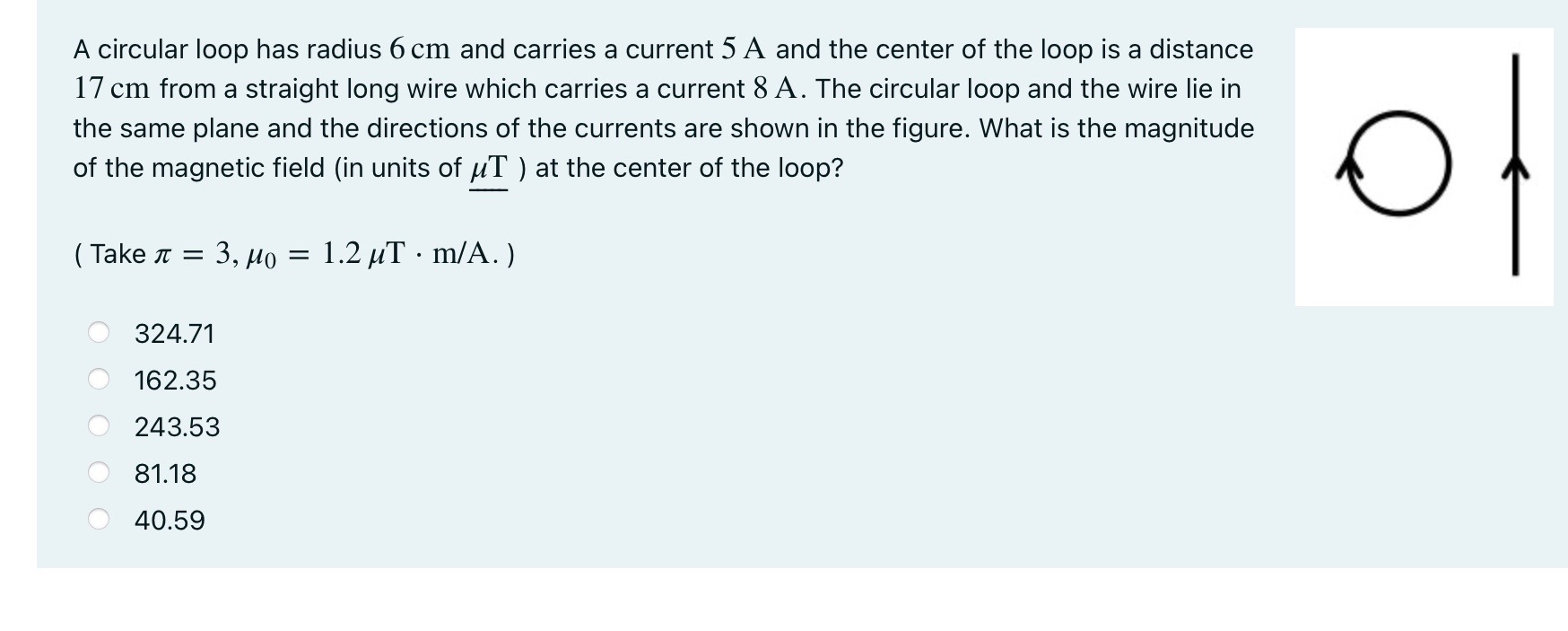 Solved A circular loop has radius 6 cm and carries a current | Chegg.com