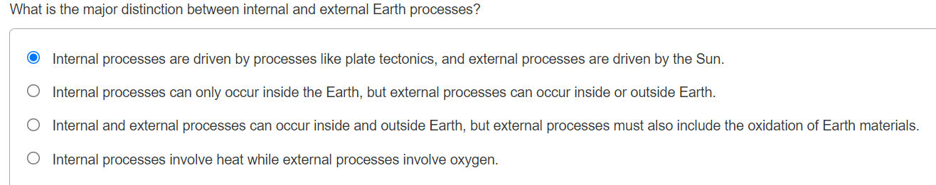 Solved What is the major distinction between internal and | Chegg.com