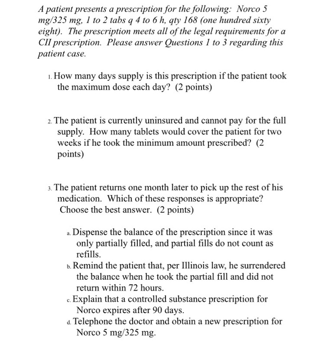 Solved A patient presents a prescription for the following: | Chegg.com