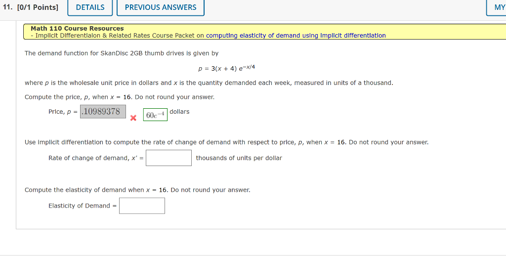 Solved Math 110 Course Resources Impliclt Dlfferentlalon