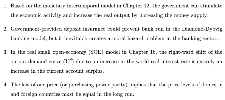 Solved 1 Based On The Monetary Intertemporal Model In