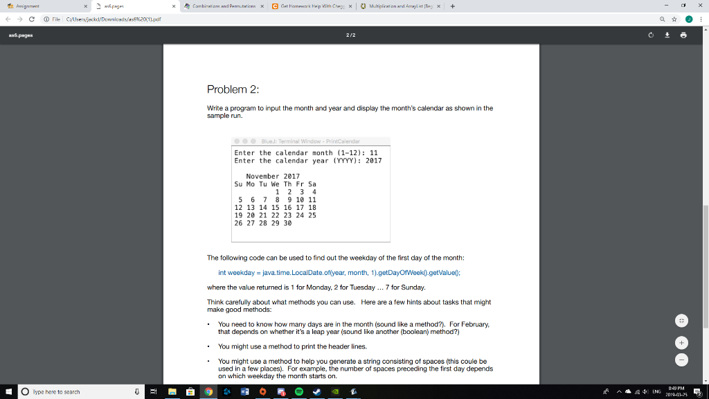 Solved pe 2/2 Problem 2 Write a program to input the month | Chegg.com