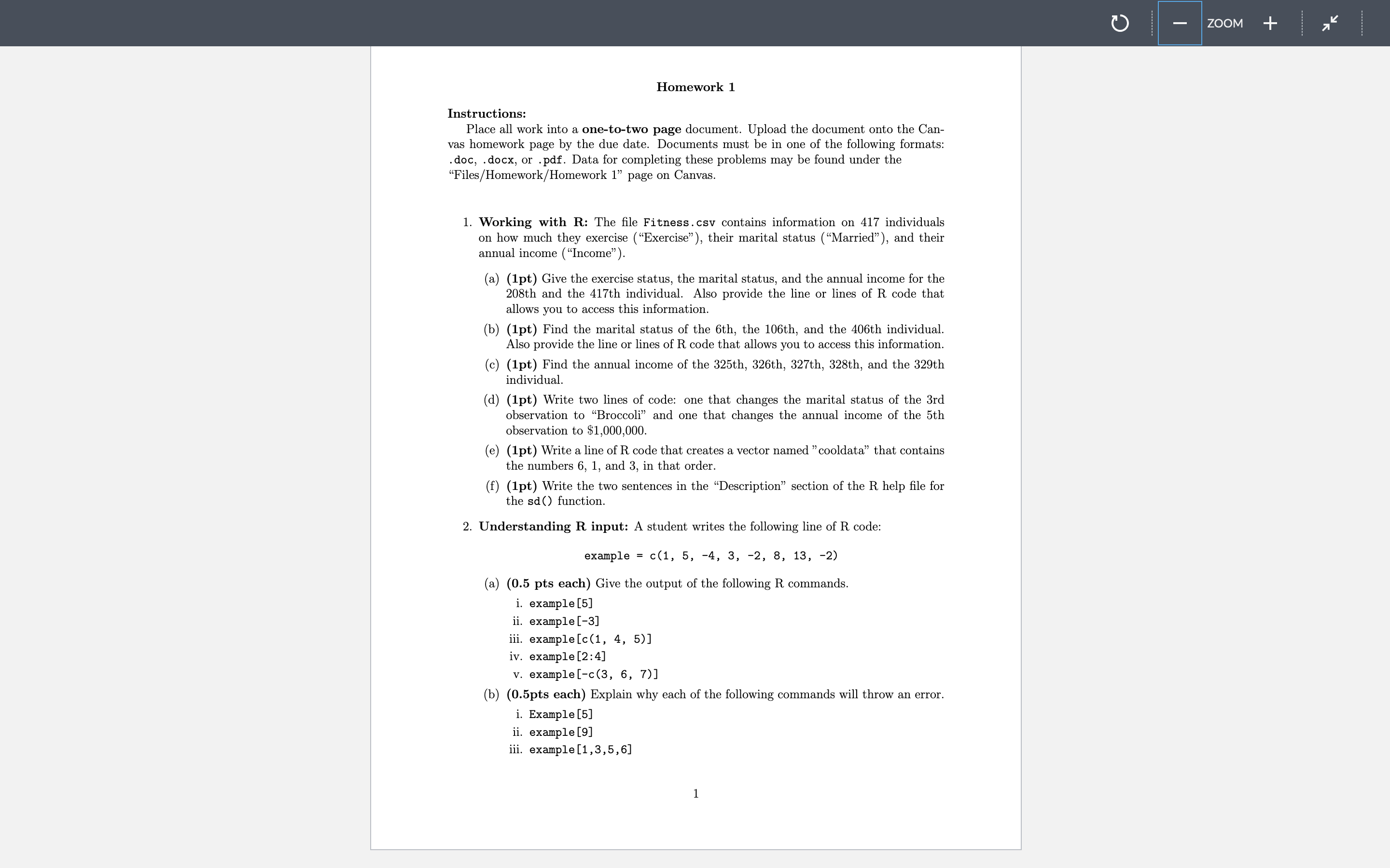 Instructions: Place all work into a one-to-two page | Chegg.com