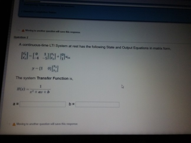 Solved Question 2 A continuous-time LTI System at rest has | Chegg.com