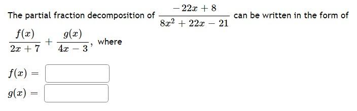 Solved The partial fraction decomposition of 32 22 - 25 can | Chegg.com