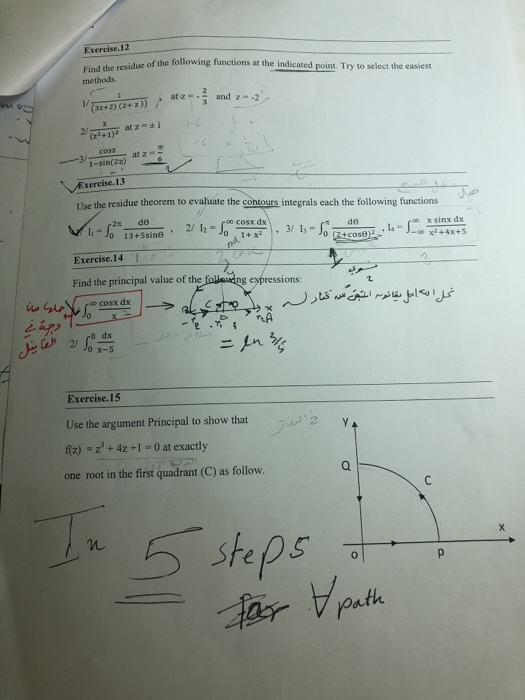 Exercise.12 Find the residue of the following | Chegg.com