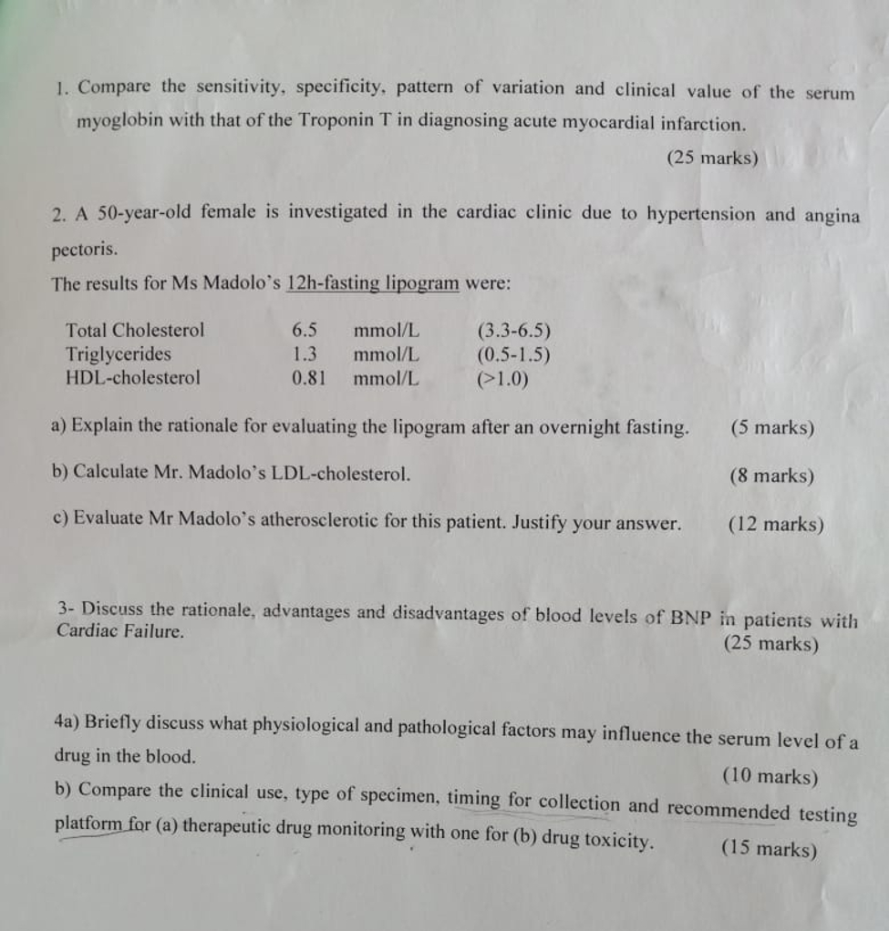 Solved 1. ﻿Compare the sensitivity, ﻿specificity, pattern of | Chegg.com