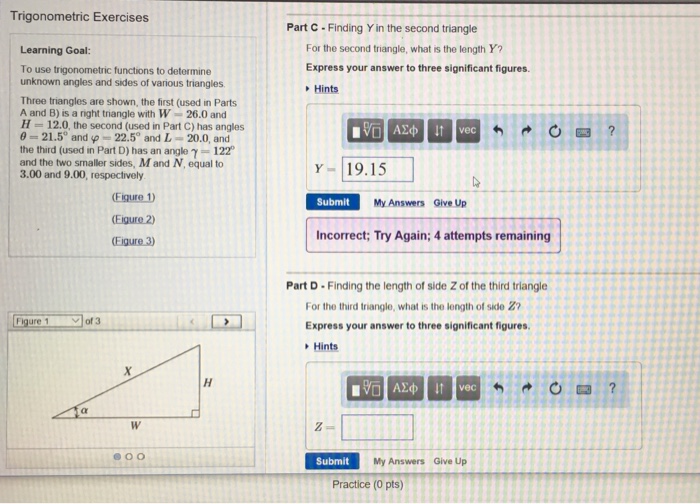 Solved To use trigonometric functions to determine unknown | Chegg.com