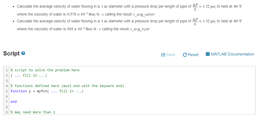Solved Calculate average velocity in a pipe The average | Chegg.com