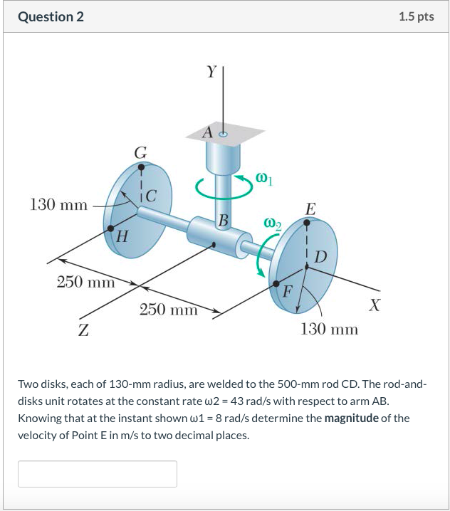 Solved Two disks, each of 130-mm radius, are welded to the | Chegg.com