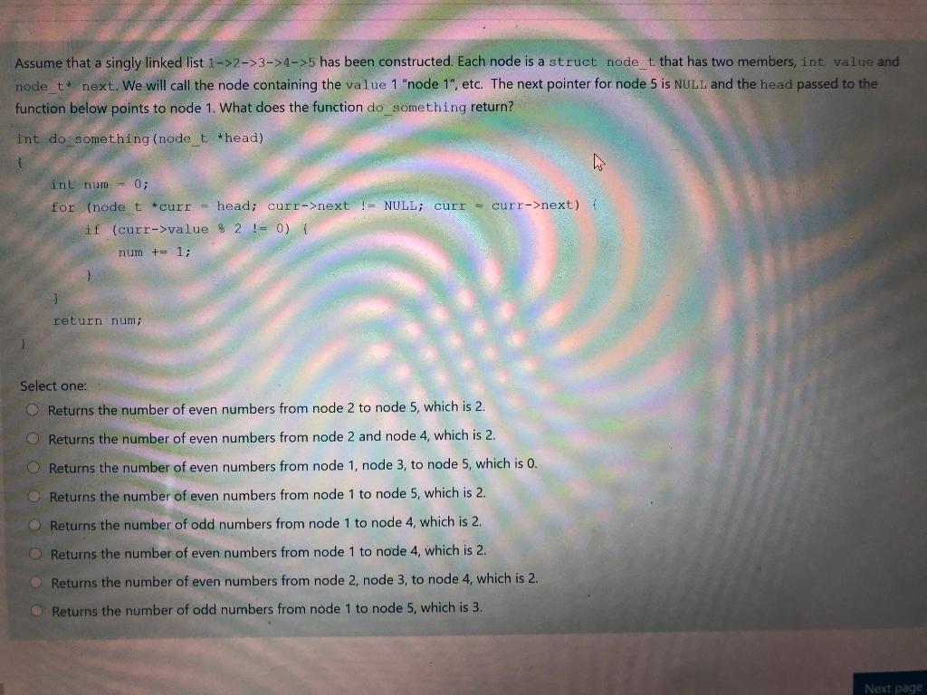 Solved Assume that a singly linked list 1->2->3->4->5 has | Chegg.com