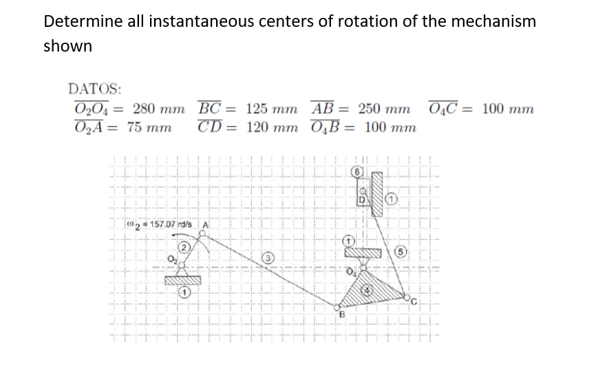 Solved Determine all instantaneous centers of rotation of | Chegg.com