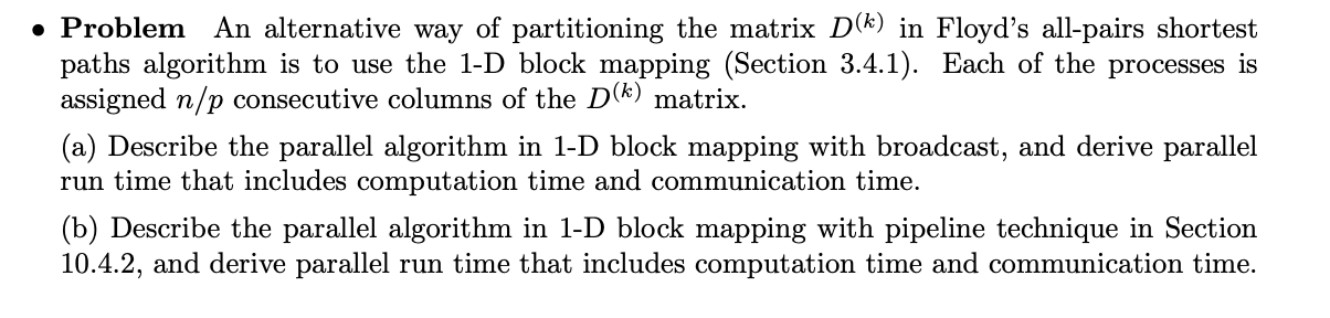 Problem An alternative way of partitioning the | Chegg.com