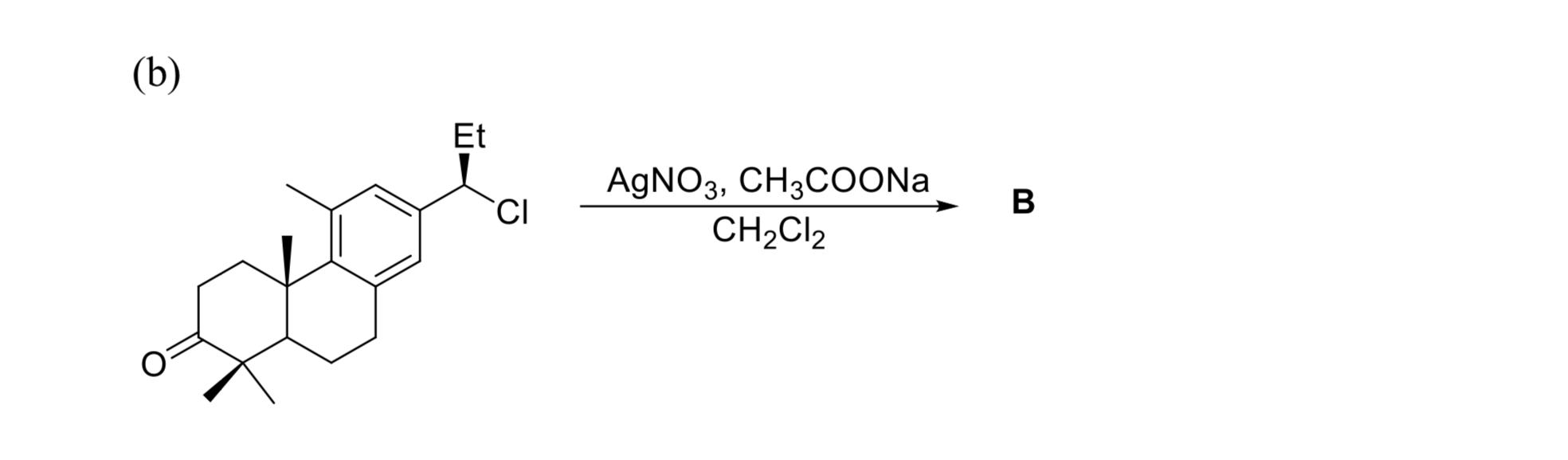 Solved (b) AgNO3,CH3COONa B | Chegg.com