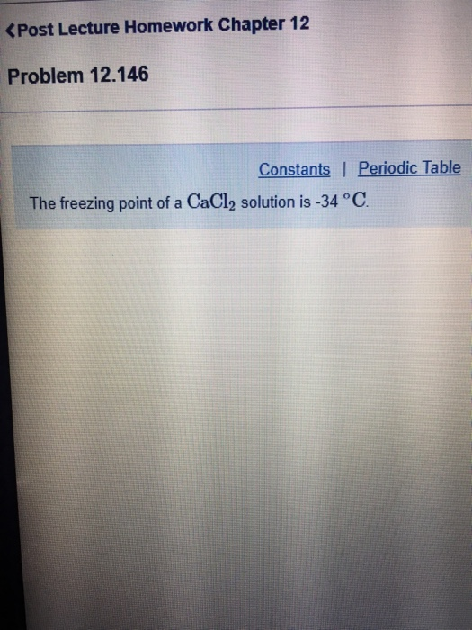 Solved Post Lecture Homework Chapter 12 Problem 12.146 | Chegg.com