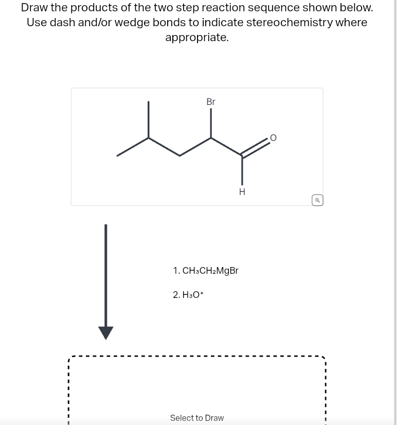 Solved Draw the products of the two step reaction sequence | Chegg.com
