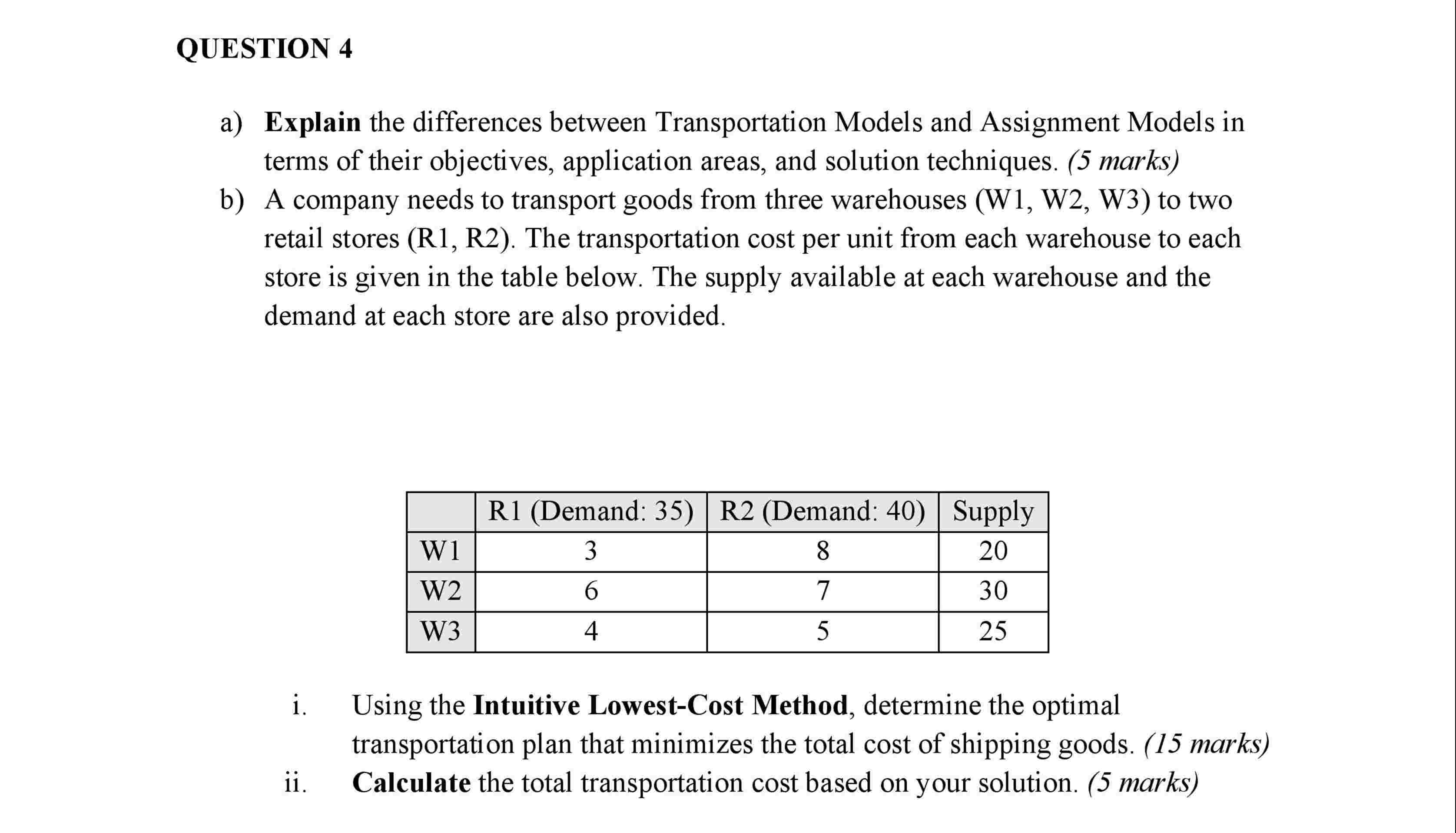 Solved QUESTION 4a) ﻿Explain the differences between | Chegg.com
