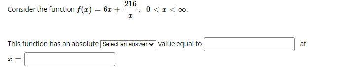 Solved Consider the function f(x)=6x+x216,0 | Chegg.com