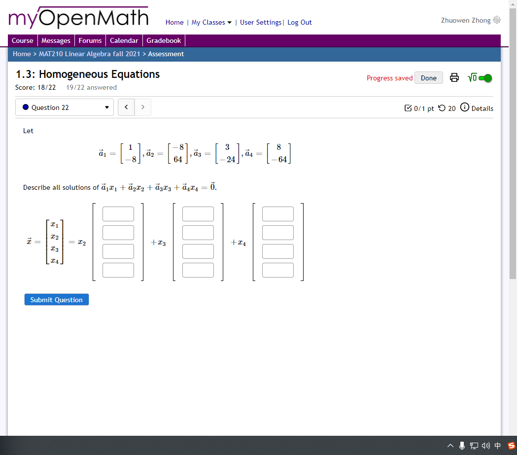 Solved myOpenMath Home | My Classes User Settings Log Out | Chegg.com