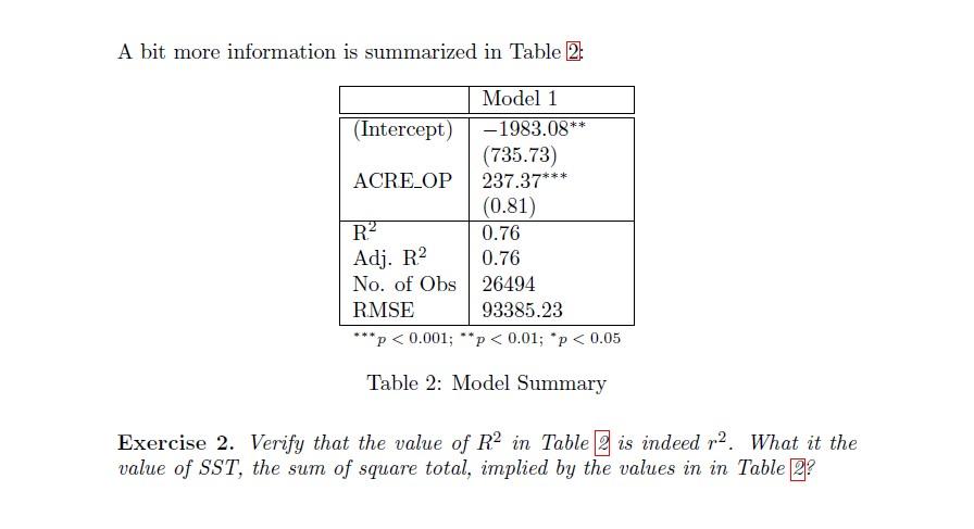 Solved A bit more information is summarized in Table 2: | Chegg.com