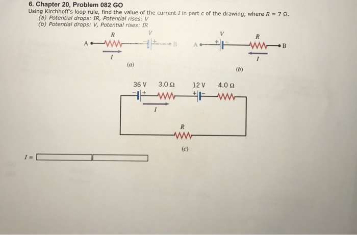 Solved Using Kirchhoff's loop rule, find the value of the | Chegg.com