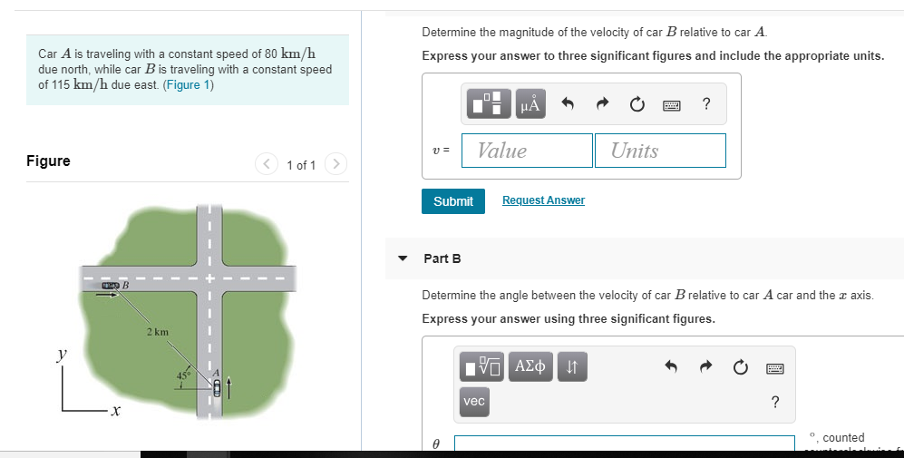 Solved Determine the magnitude of the velocity of car B | Chegg.com